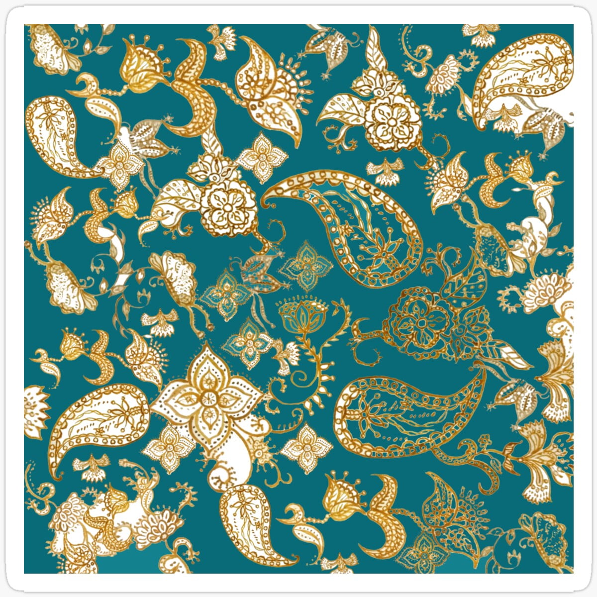 KIRA Golden Indian Henna In Green Sticker Birthday Gifts - Decorative ...