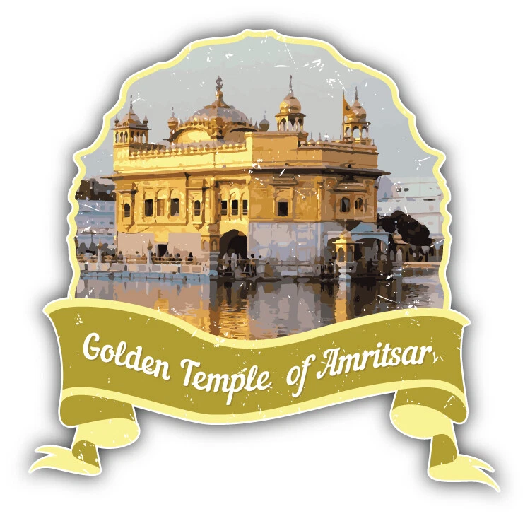 KIRA Golden Temple Of Amritsar India World Landmark Grunge Car Bumper ...