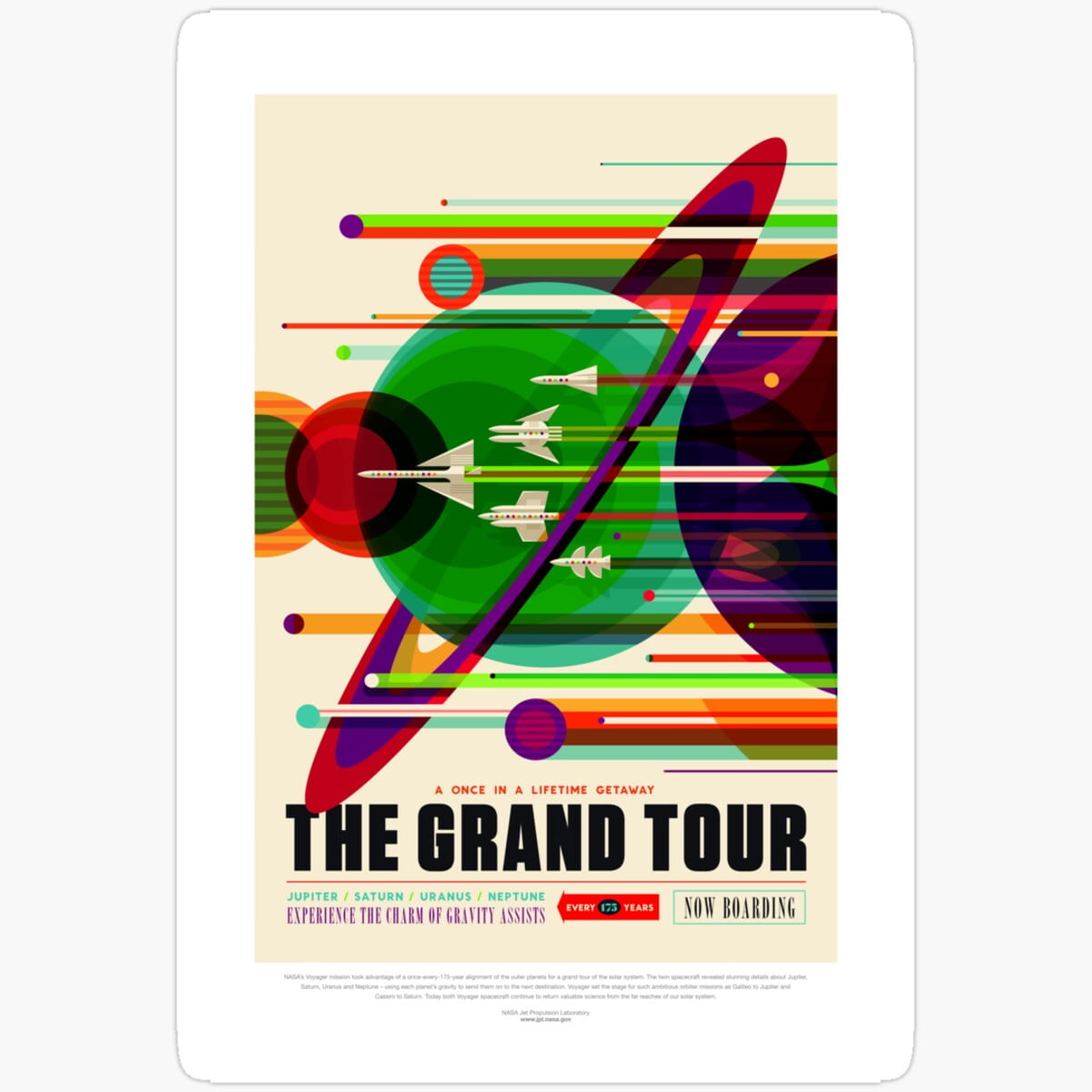 KIRA The Grand Tour, Travel Poster Sticker Birthday Gifts - Decorative ...