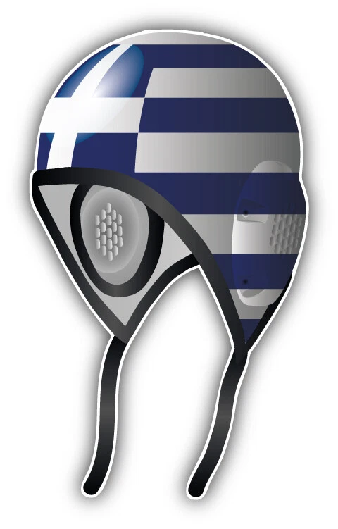 KIRA Greece Flag Water Polo Cap Car Bumper Sticker Decal Gift for you ...