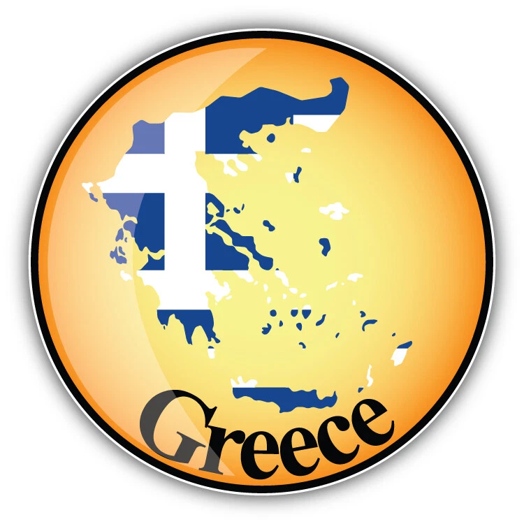 KIRA Greece Map Flag Label Car Bumper Sticker Decal Gift for you ...