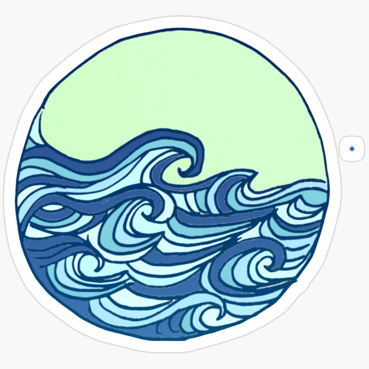 KIRA Green Wave Design Sticker Birthday Gifts - Decorative Laptop ...