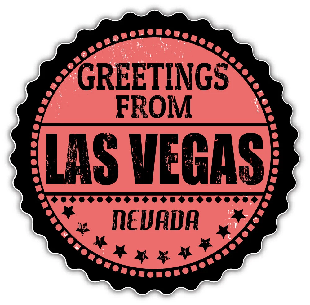 KIRA Greetings From Las Vegas Vintage Car Bumper Sticker Decal Gift for ...