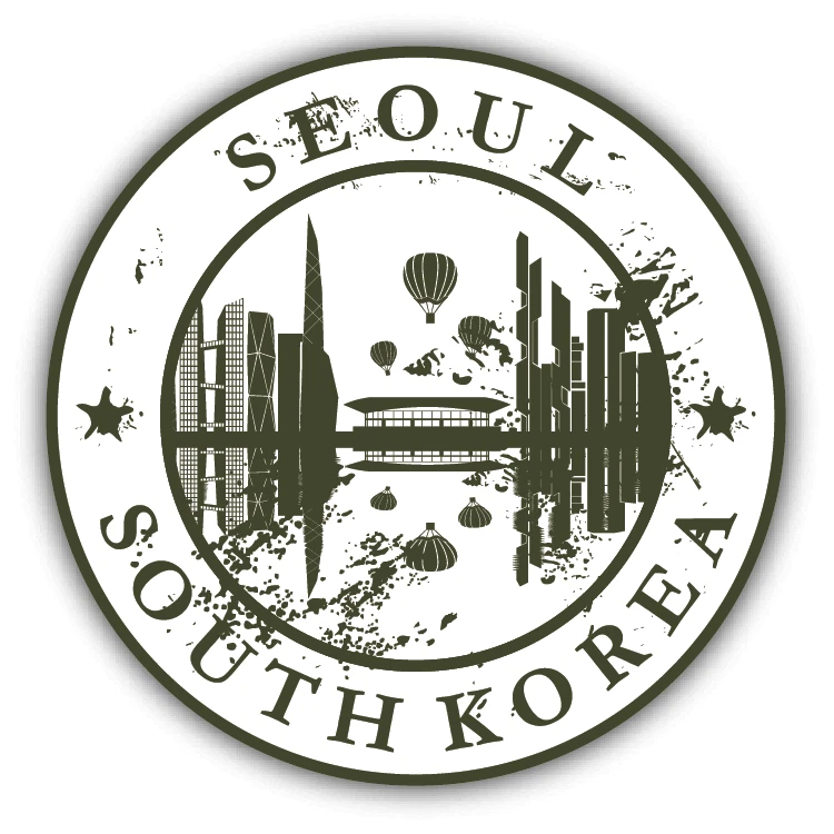 KIRA Grunge Rubbuer Travel Stamp Seoul South Korea Car Bumper Sticker ...
