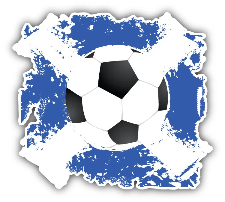 KIRA Grunge Scotland Flag Soccer Ball Car Bumper Sticker Decal Gift for ...