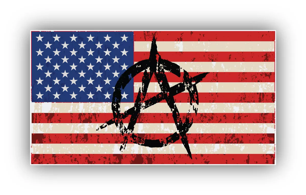 KIRA Grunge USA Flag Anarchy Vinyl Sticker Decal Gift for you ...
