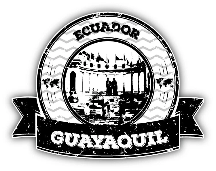 KIRA Guayaquil Ecuador Grunge Rubber Stamp Travel Car Bumper Sticker ...