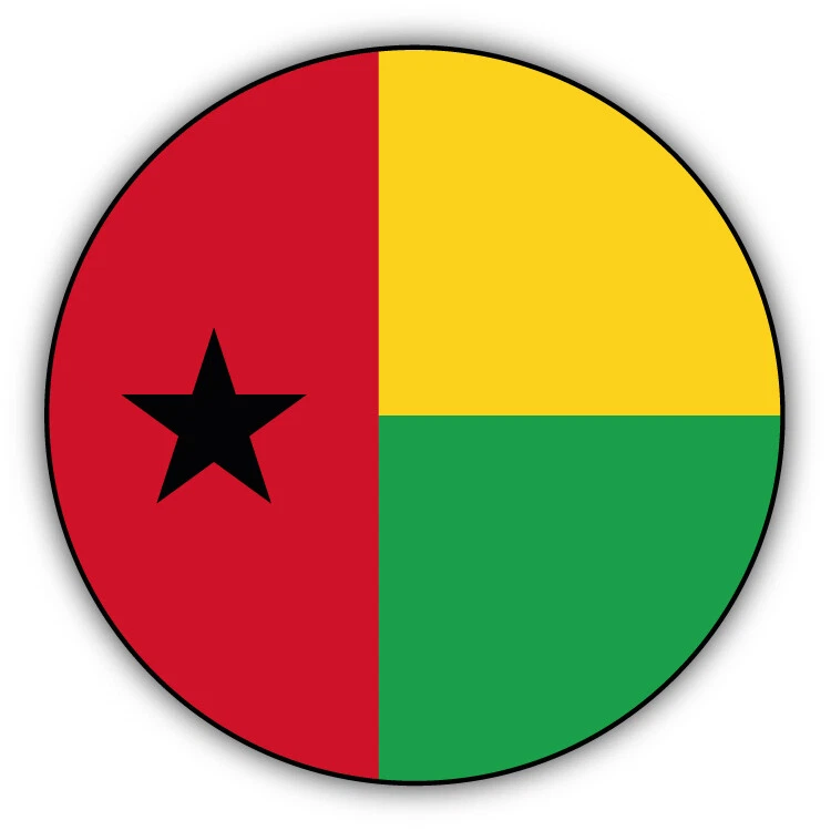 KIRA Guinea Bissau Round Flag Car Bumper Sticker Decal Gift for you ...