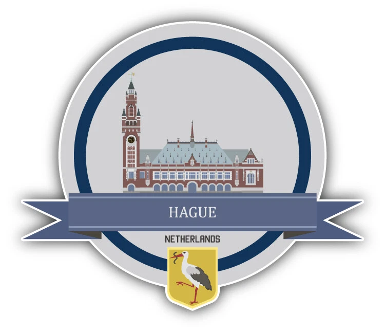 KIRA Hague Netherlands Travel Label Car Bumper Sticker Decal Gift for ...