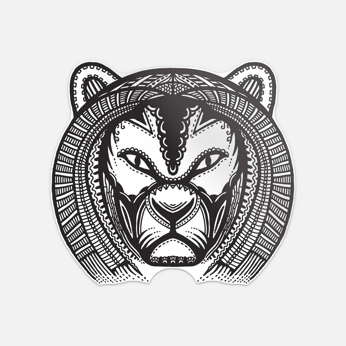 KIRA Hand Drawn Lion Heat Ancient Style Vinyl Sticker Decal Gift for ...