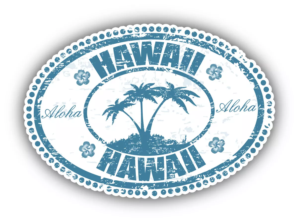 KIRA Hawaii USA State Grunge Vinyl Sticker Car Bumper Decal Gift for ...
