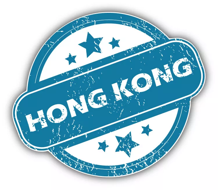 KIRA Hong Kong Grunge Rubber Stamp Car Bumper Sticker Decal Gift for ...