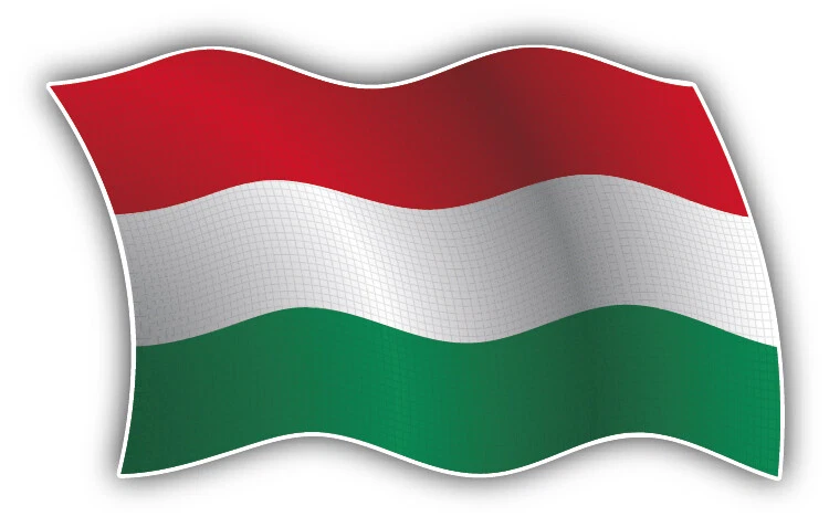 KIRA Hungary Wavy Flag Car Bumper Sticker Decal Gift for you ...