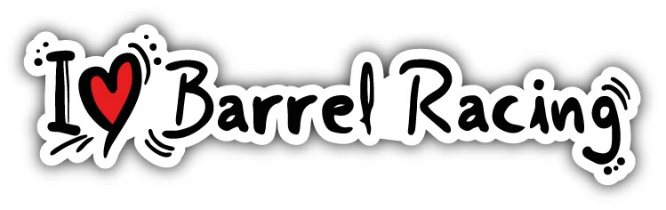 KIRA I Love Barrel Racing Car Bumper Sticker Decal Gift for you ...