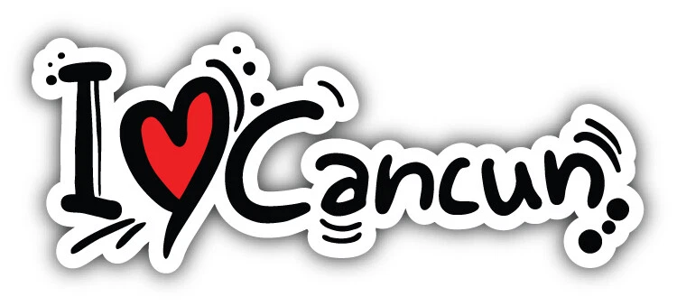 KIRA I Love Cancun Slogan Car Bumper Sticker Decal Gift for you ...