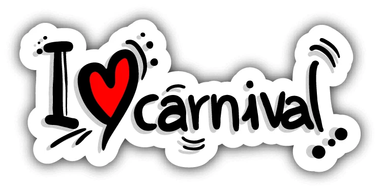 KIRA I Love Carnival Slogan Car Bumper Sticker Decal Gift for you ...