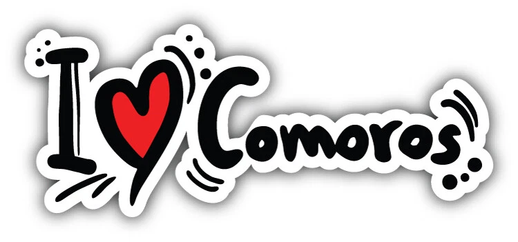 KIRA I Love Comoros Slogan Car Bumper Sticker Decal Gift for you ...