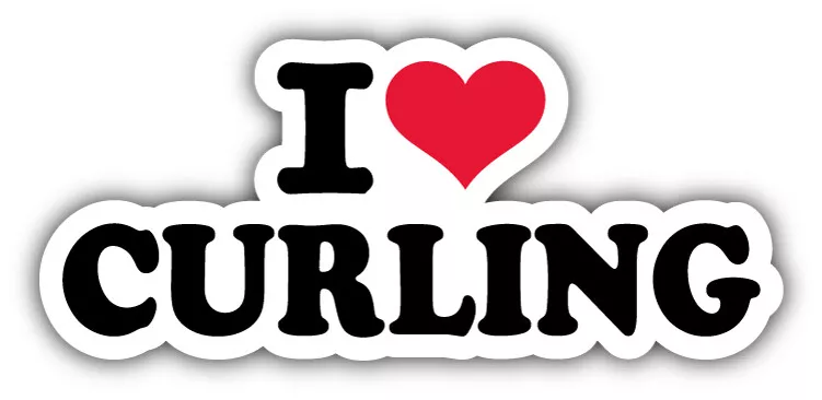 KIRA I Love Curling Sport Car Bumper Sticker Decal Gift for you ...