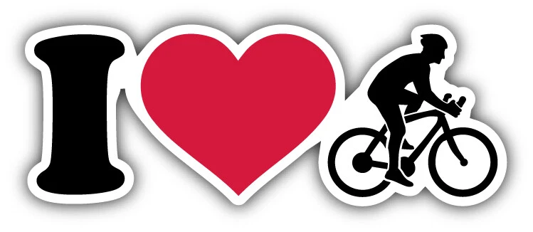 KIRA I Love Cycling Label Car Bumper Sticker Decal Gift for you ...
