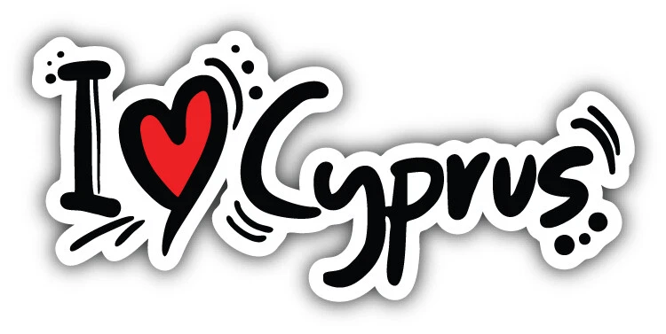 KIRA I Love Cyprus Slogan Car Bumper Sticker Decal Gift for you ...