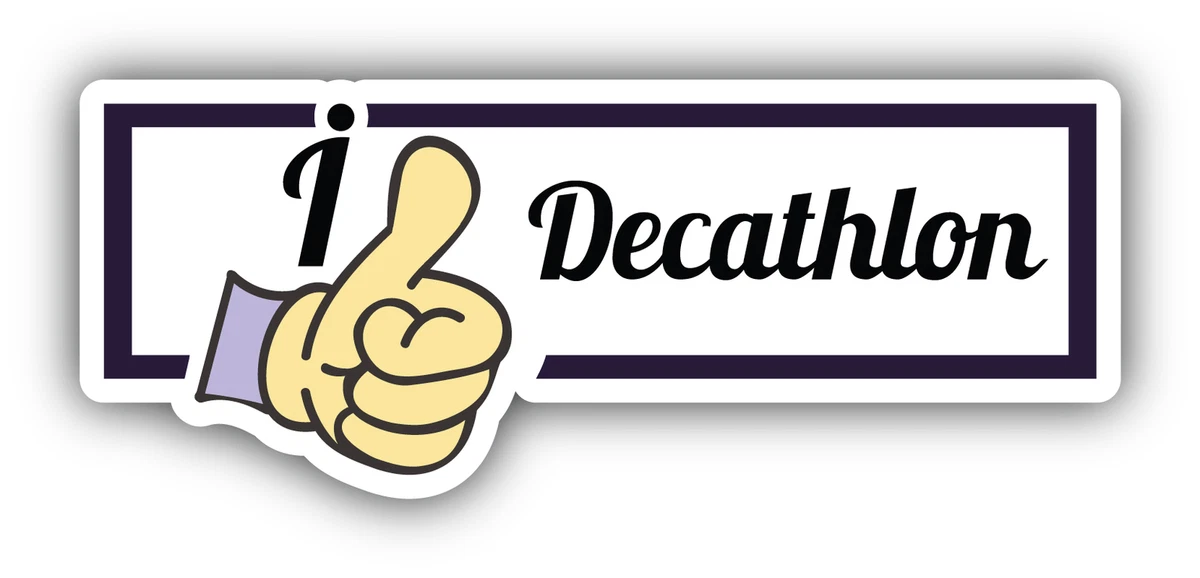 KIRA I Love Decathlon Thumb Up Vinyl Sticker Car Bumper Decal Gift for ...