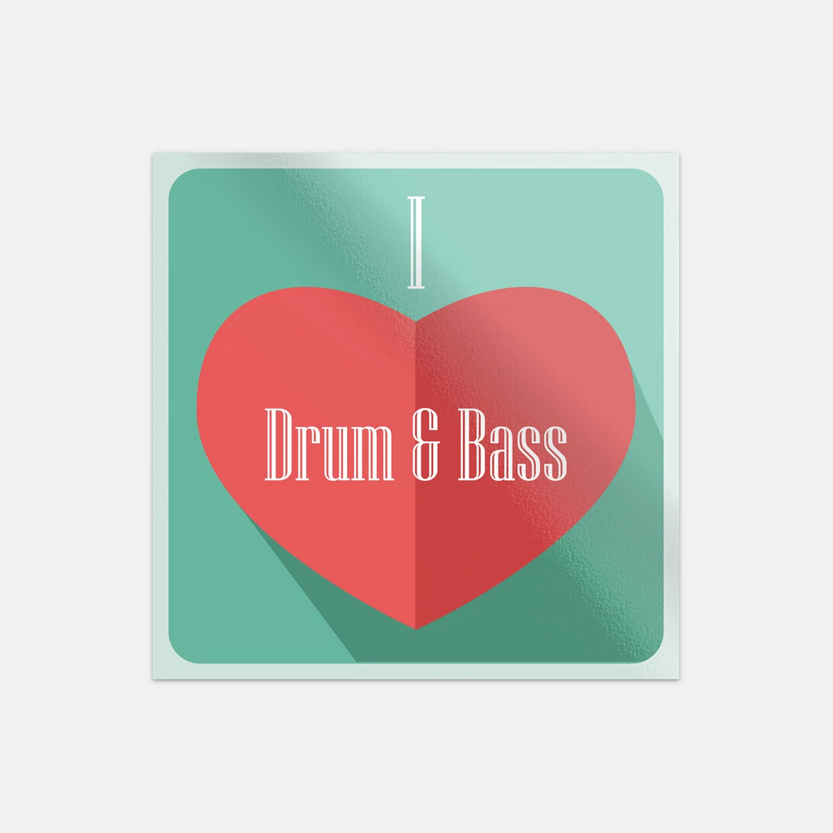KIRA I Love Drum & BHeart Music Vinyl Sticker Decal Gift for you ...