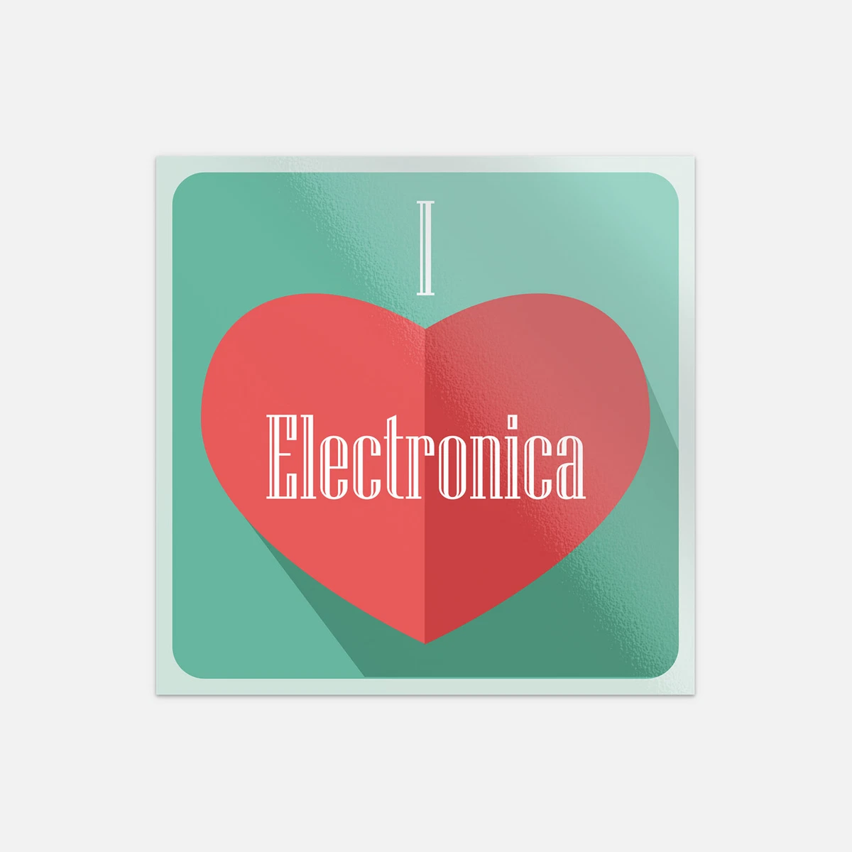KIRA I Love Electronica Heart Music Vinyl Sticker Decal Gift for you ...