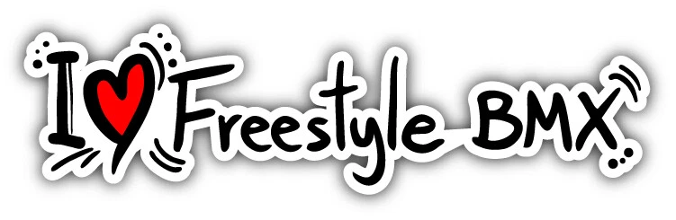 KIRA I Love Freestyle BMX Car Bumper Sticker Decal Gift for you ...
