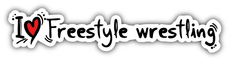 KIRA I Love Freestyle Wrestling Car Bumper Sticker Decal Gift for you ...