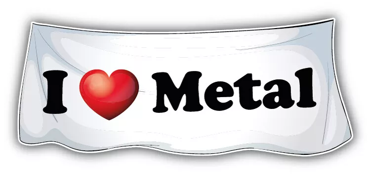 KIRA I Love Metal Textile Slogan Car Bumper Sticker Decal Gift for you ...