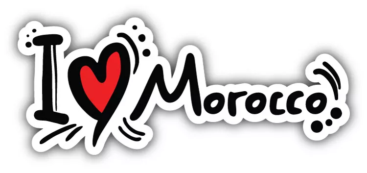 KIRA I Love Morocco Slogan Car Bumper Sticker Decal Gift for you ...