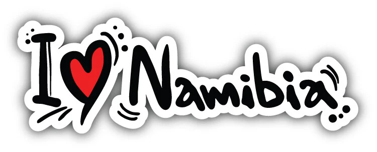 KIRA I Love Namibia Slogan Car Bumper Sticker Decal Gift for you ...