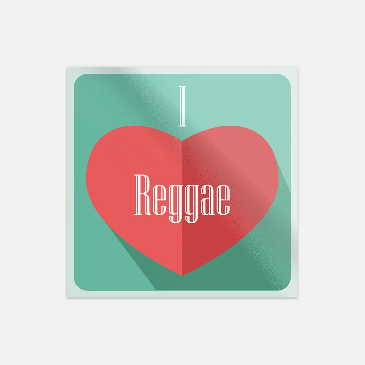 KIRA I Love Reggae Heart Music Vinyl Sticker Decal Gift for you ...