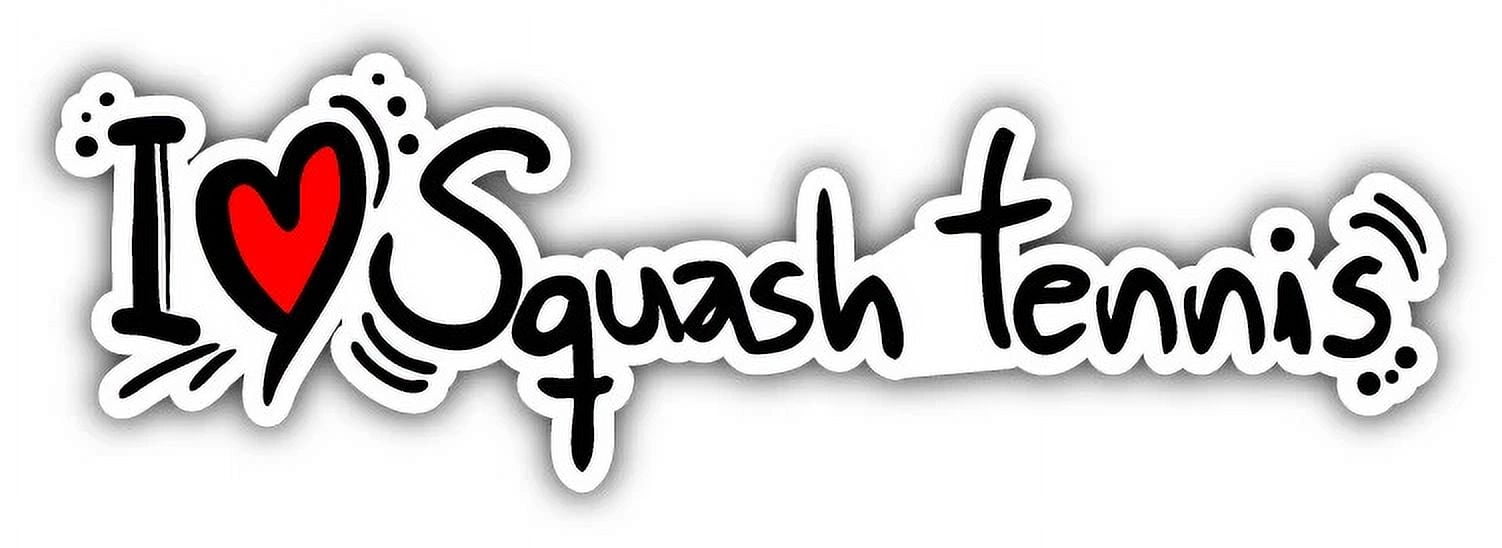 KIRA I Love Squash Tennis Car Bumper Sticker Decal Gift for you ...