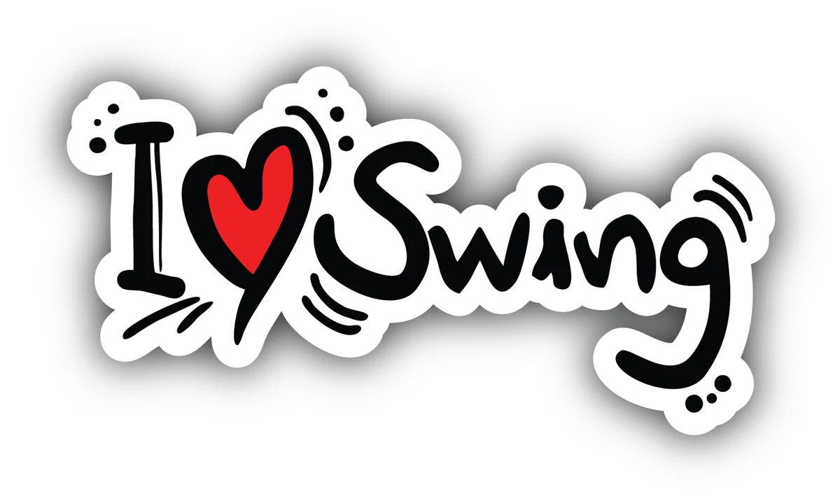 KIRA I Love Swing Slogan Vinyl Sticker Car Bumper Decal Gift for you ...