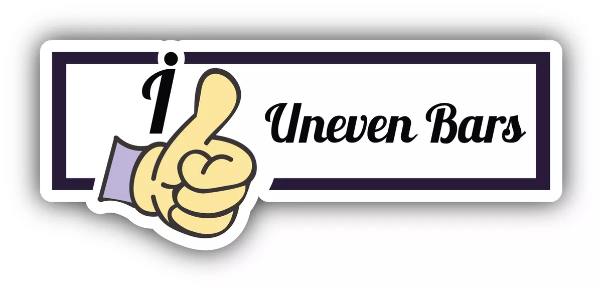 KIRA I Love Uneven Bars Thumb Up Vinyl Sticker Car Bumper Decal Gift ...
