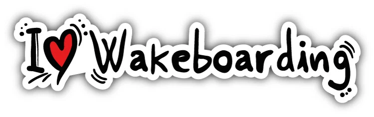 KIRA I Love Wakeboarding Car Bumper Sticker Decal Gift for you ...