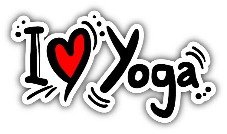 KIRA I Love Yoga Car Bumper Sticker Decal Gift for you - Decorative ...