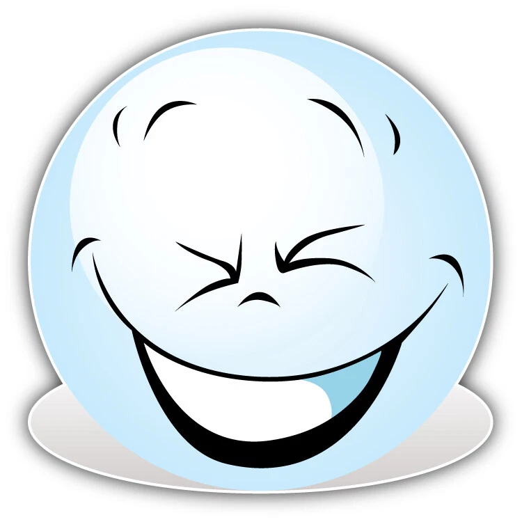 KIRA Laughing Smiley Pong Ball Emotion Car Bumper Sticker Decal Gift ...