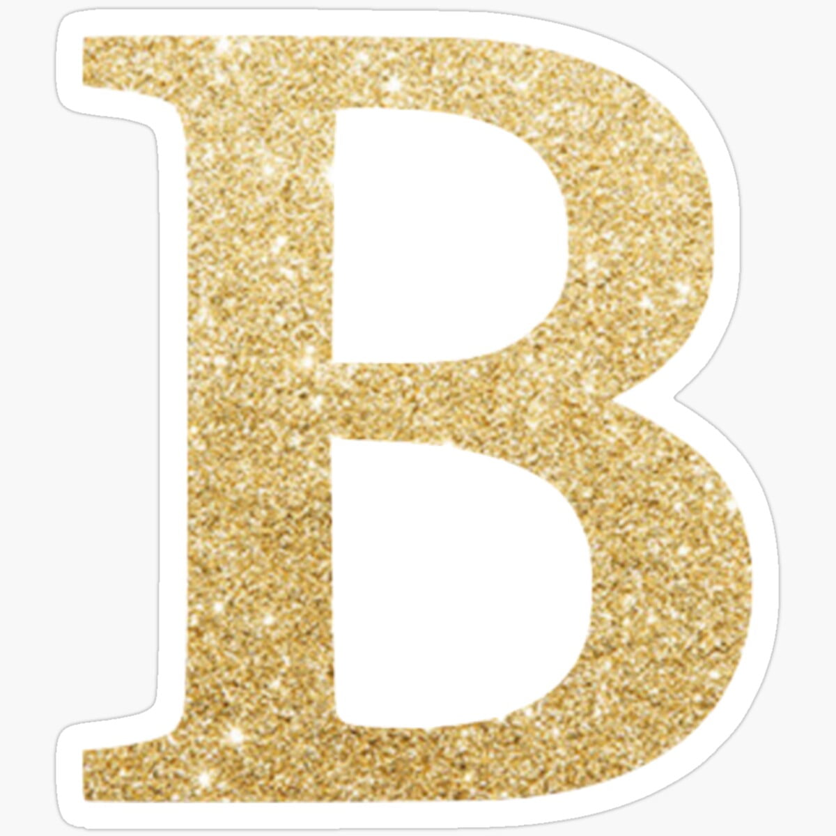 KIRA The Letter B Gold Metallic Design Sticker Birthday Gifts ...
