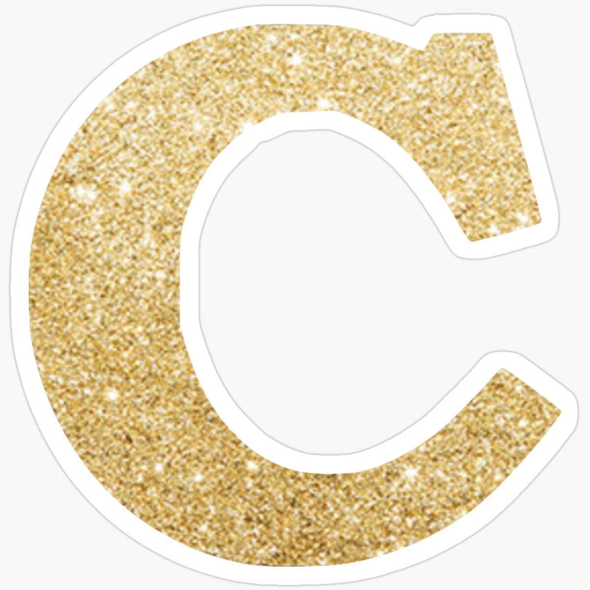 KIRA The Letter C Gold Metallic Design Sticker Birthday Gifts ...