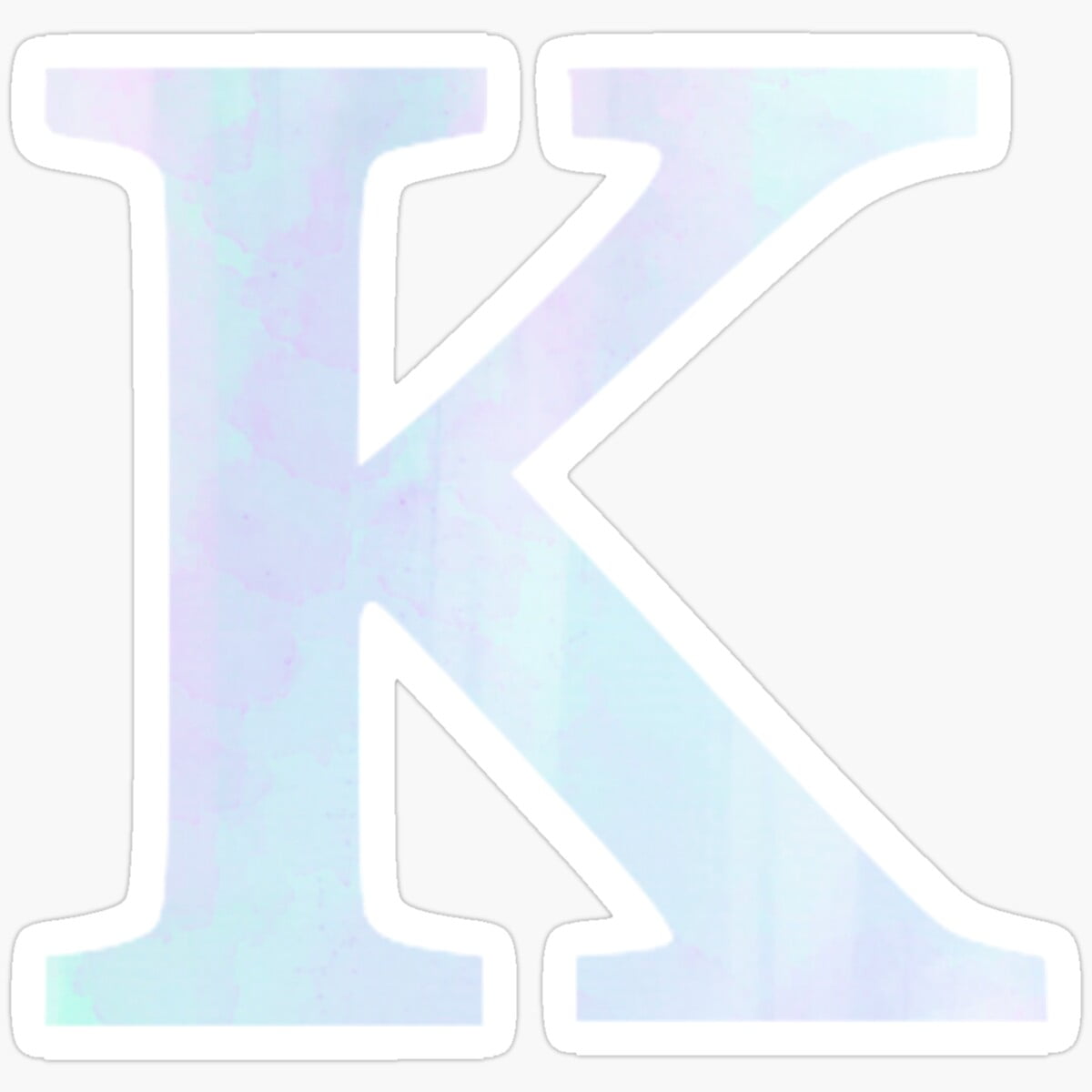 KIRA The Letter K Cool Colors Design Sticker Birthday Gifts ...