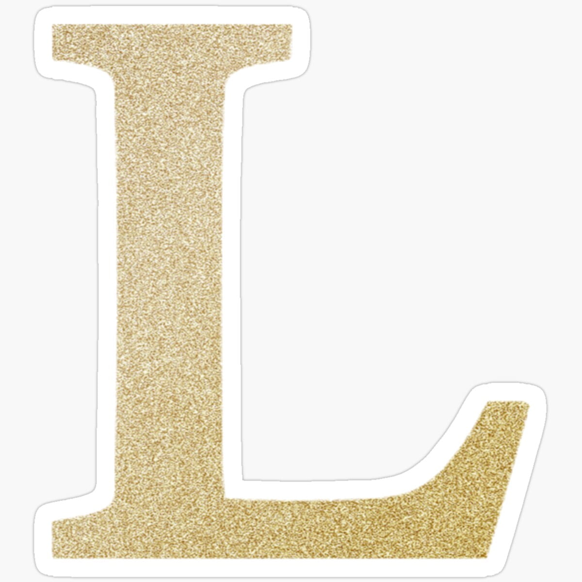 KIRA The Letter L Gold Metallic Design Sticker Birthday Gifts ...