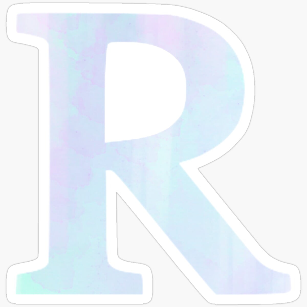 KIRA The Letter R Cool Colors Design Sticker Birthday Gifts ...