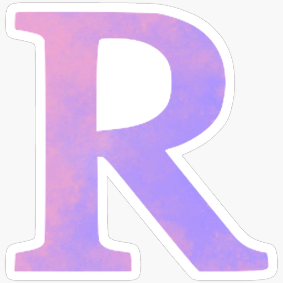 KIRA The Letter R Pink And Purple Sticker Birthday Gifts - Decorative ...