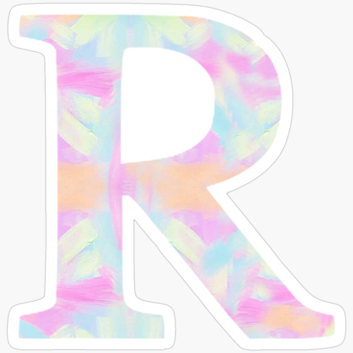 KIRA The Letter R Rainbow Design Sticker Birthday Gifts - Decorative ...