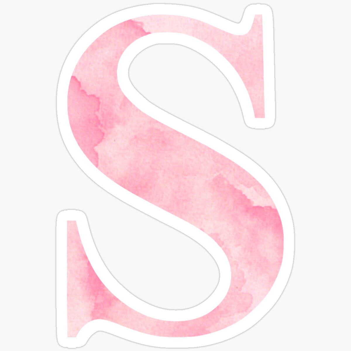 KIRA The Letter S- Light Pink Tie Dye Sticker Sticker Birthday Gifts ...