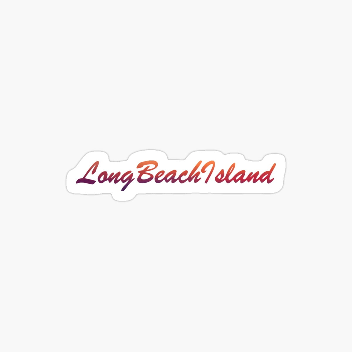 KIRA Long Beach Island Lbi Script Sticker Birthday Gifts - Decorative ...