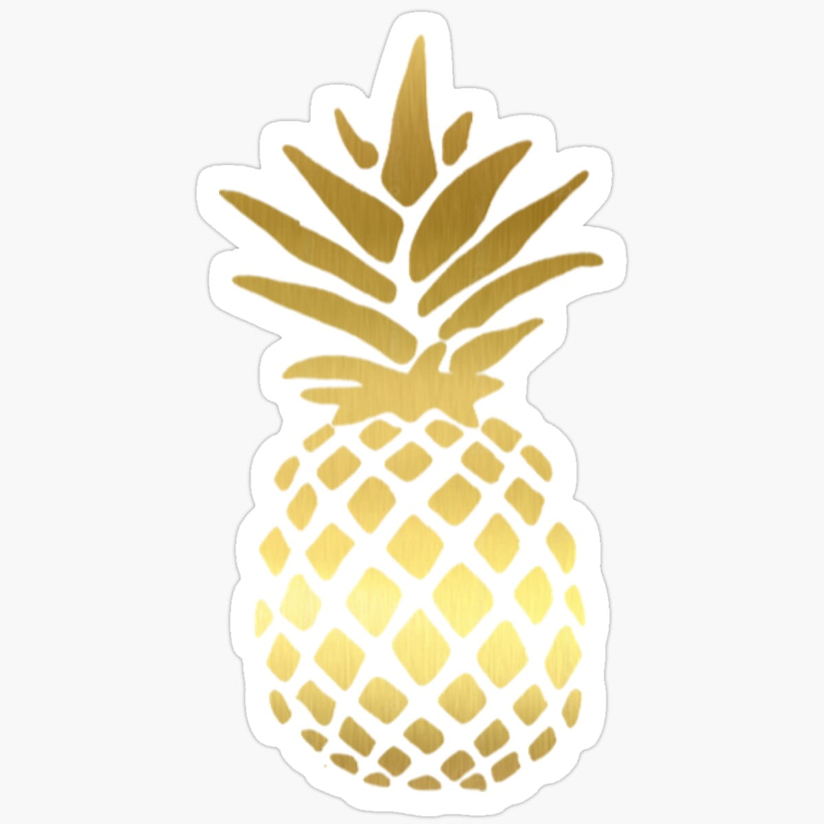 KIRA Metallic Gold Pineapple Design Sticker Sticker Birthday Gifts ...