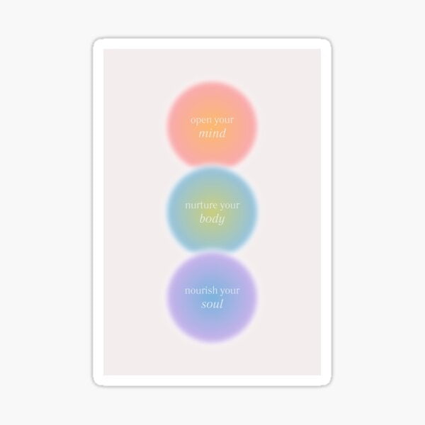 KIRA Mind Body Soul Aura Energy Glossy Sticker Gift for you ...